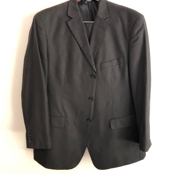 Suits & Blazers | Black Suit Set Jacket Pants 48r | Poshmark